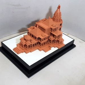Sacred Diwali Gift Wooden Hindu Temple With LED Light - Shree Ram ...