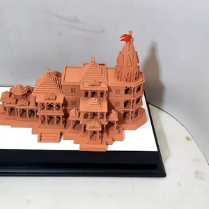 Sacred Diwali Gift Wooden Hindu Temple With LED Light - Shree Ram ...