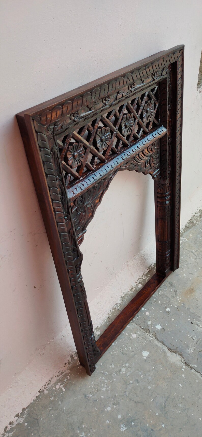 Jharokha Photo Frame or Mirror Multiple Uses Wood Hand Carved | Etsy