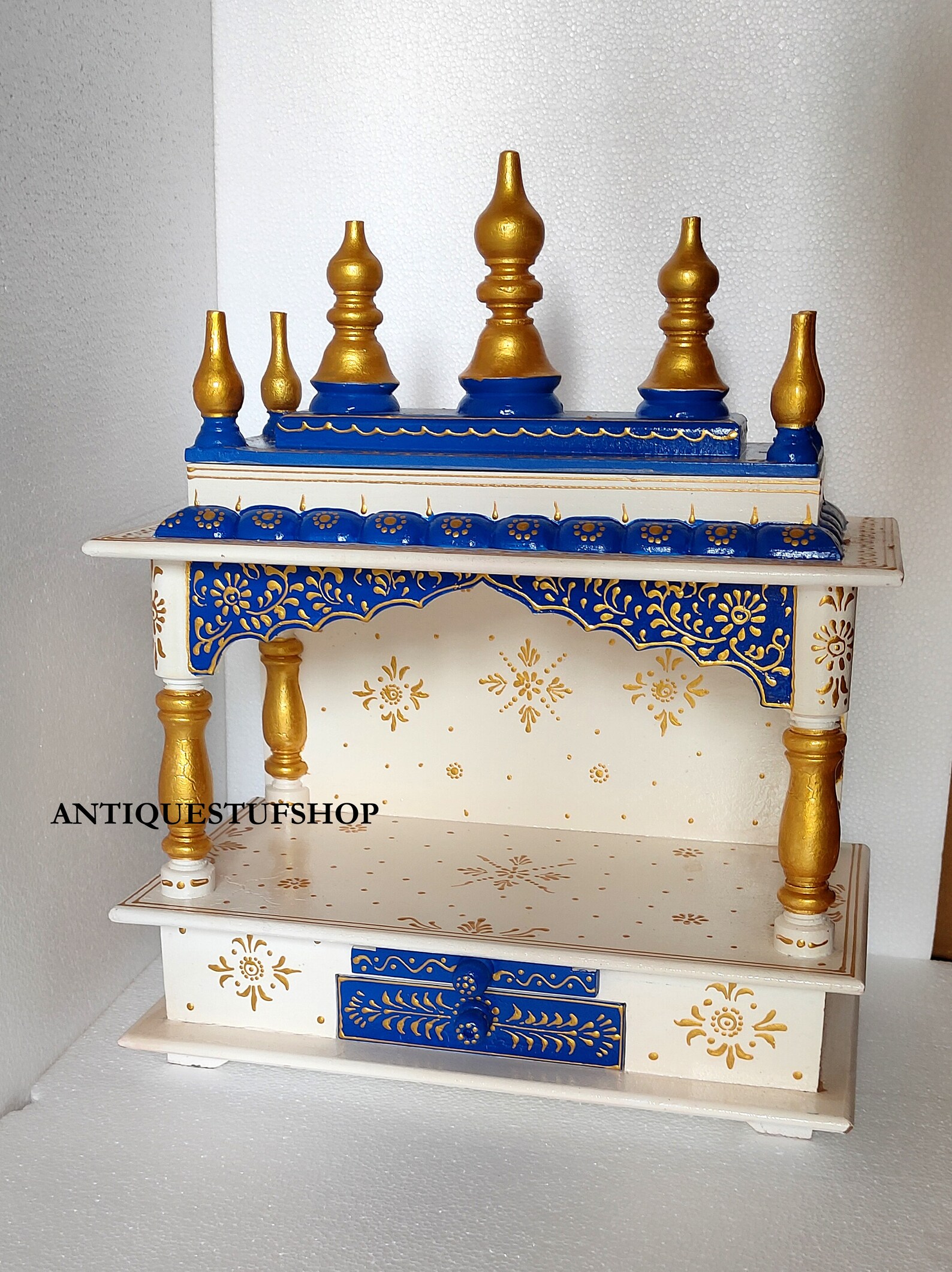 Wooden Temple Handcrafted Hindu Hanging Mandir Puja / Diwali - Etsy