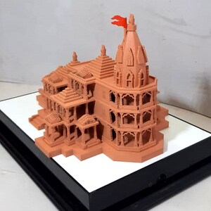 Sacred Diwali Gift Wooden Hindu Temple With LED Light - Shree Ram ...