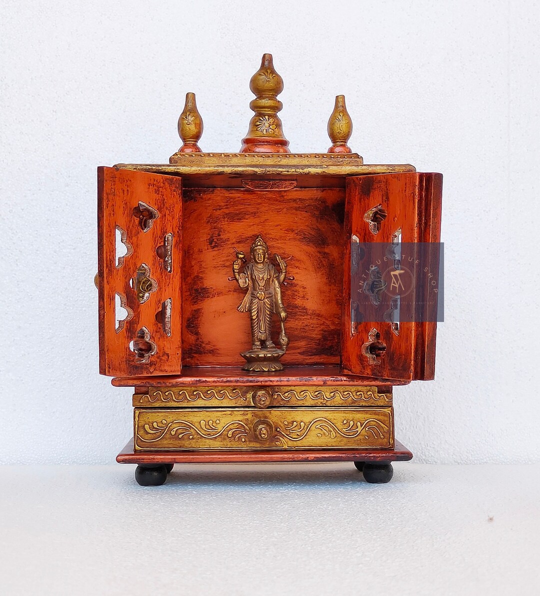 Handmade Wooden Hindu Temple: Prayer Altar Mandir, Pooja Ghar - Etsy
