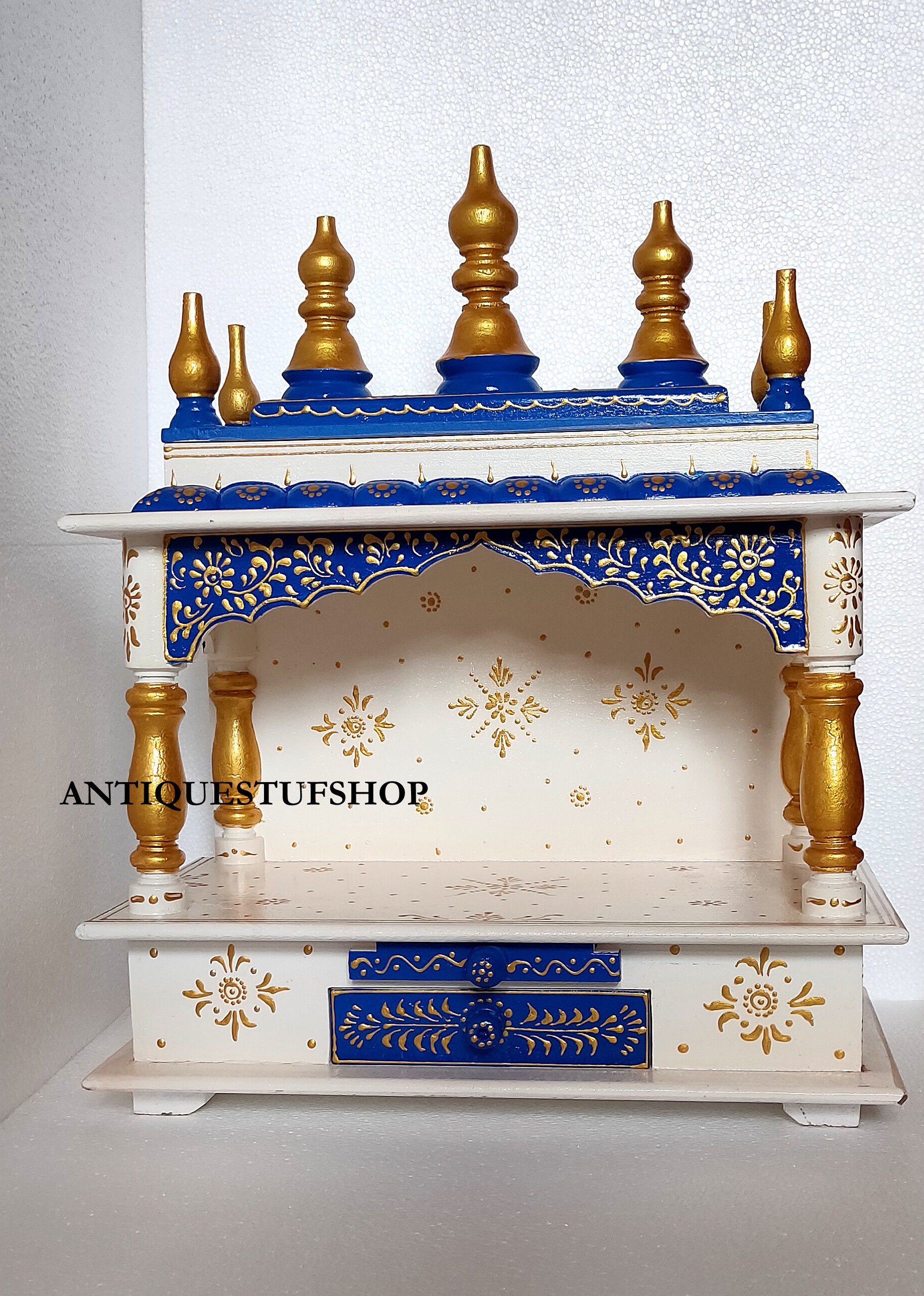 Wooden Temple Handcrafted Hindu Hanging Mandir Puja / Diwali | Etsy