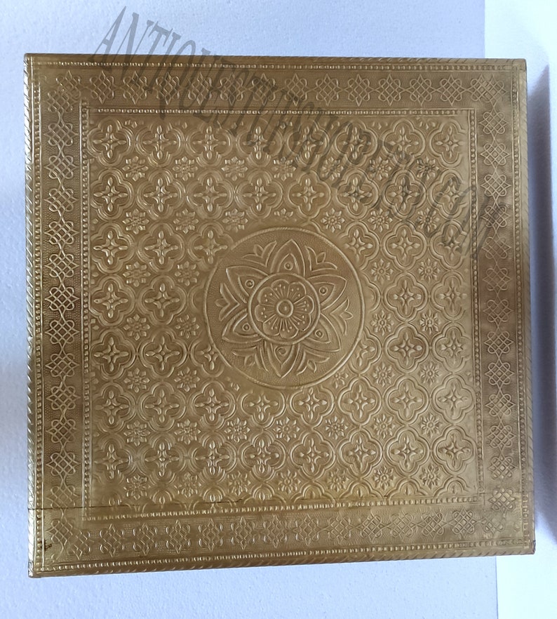 Low Rise Stool Chowkies Bajot Brass Fitted Wood Painted for | Etsy