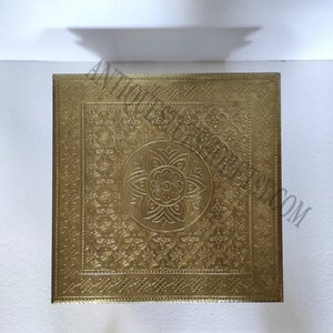 Low Rise Stool Chowkies Bajot Brass Fitted Wood Painted for Pooja ...