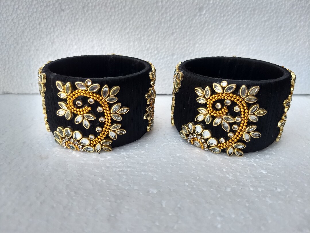 Silk Thread Bangles Set – Handmade Indian Bangles for Girls & Women ...