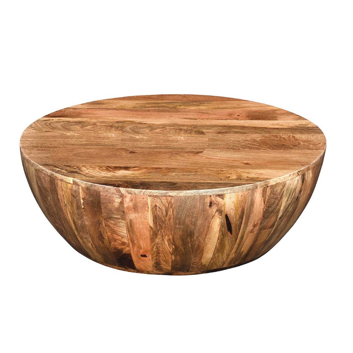 Mango Wood Coffee Table Wood Cocktail Table Handmade Round - Etsy UK