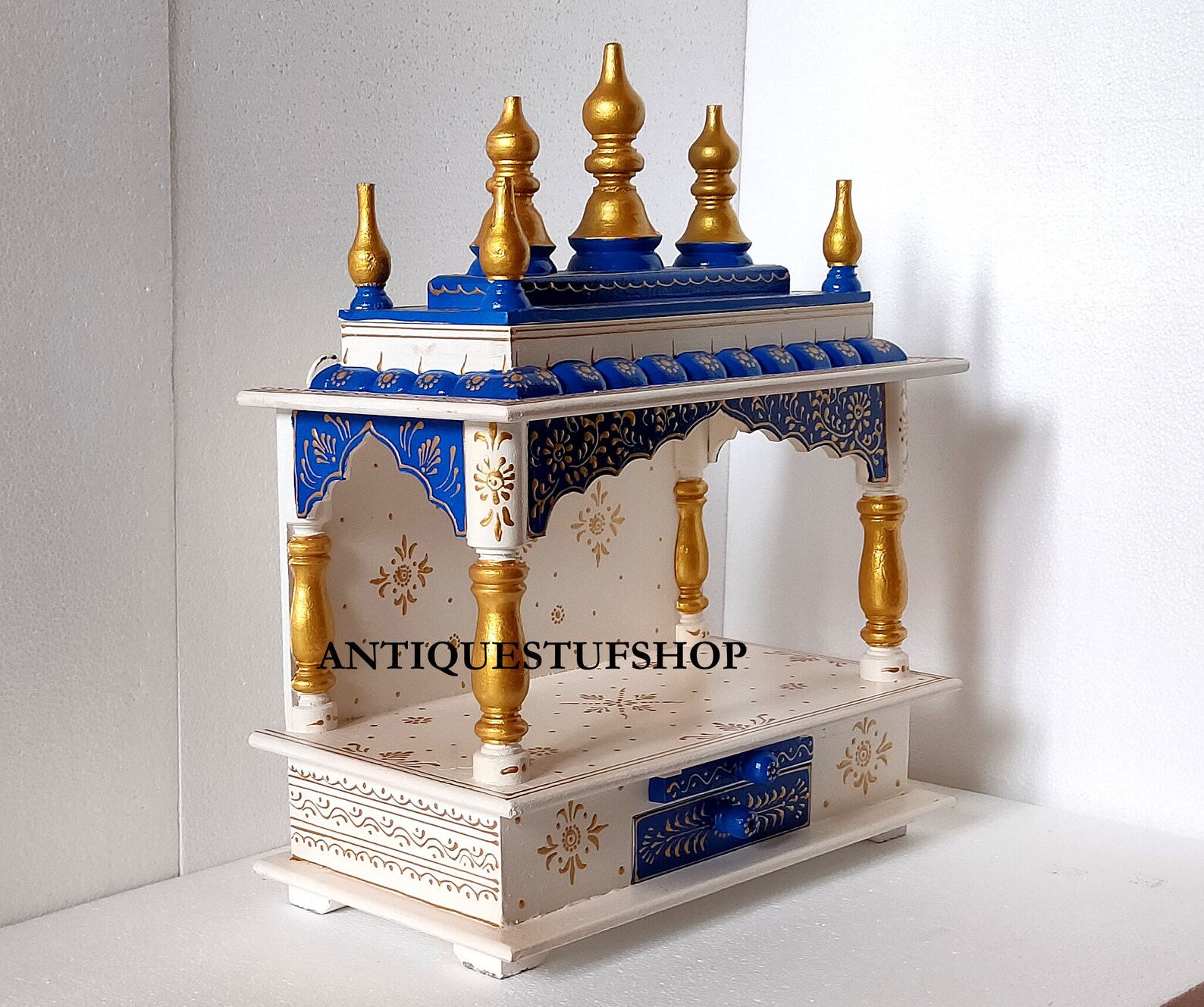 Wooden Temple Handcrafted Hindu Hanging Mandir Puja / Diwali | Etsy