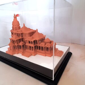 Sacred Diwali Gift Wooden Hindu Temple With LED Light - Shree Ram ...