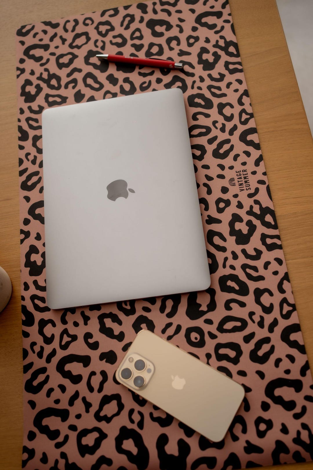 Soft Desk Pad With Leopard Print, Office Organizer, Large Mouse Pad ...