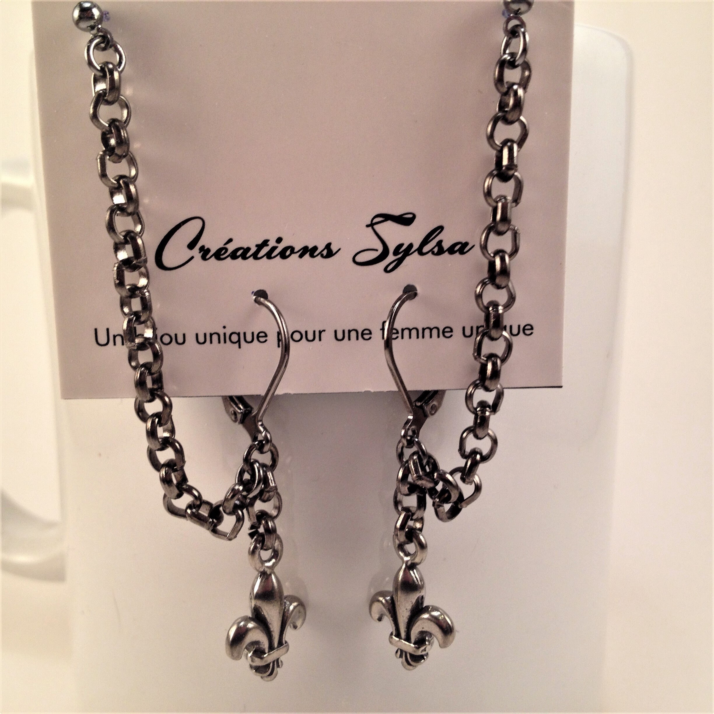 Double Lobe Earrings Double Piercing Ears Fleur De Lys - Etsy