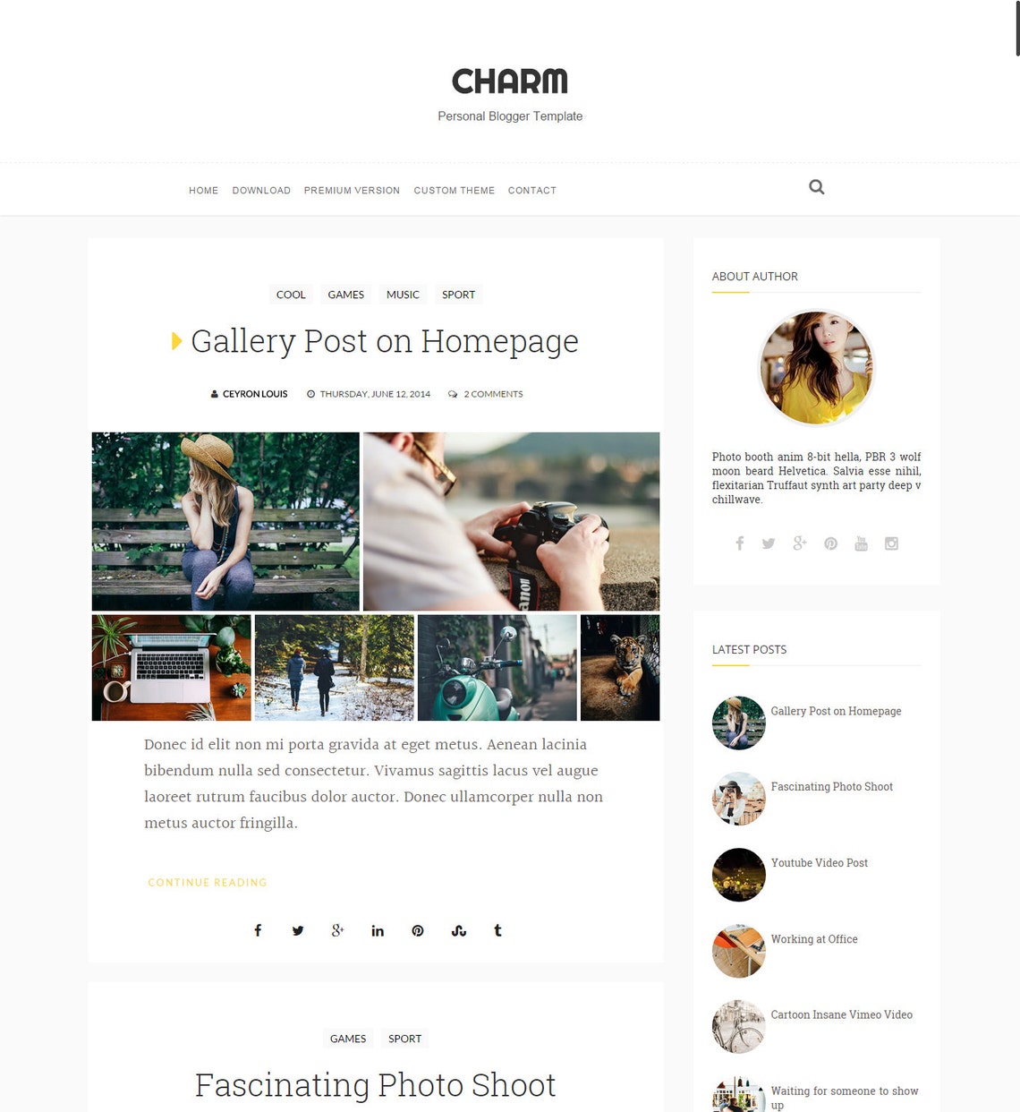 SALE Charm Clean Blogger Template - Etsy