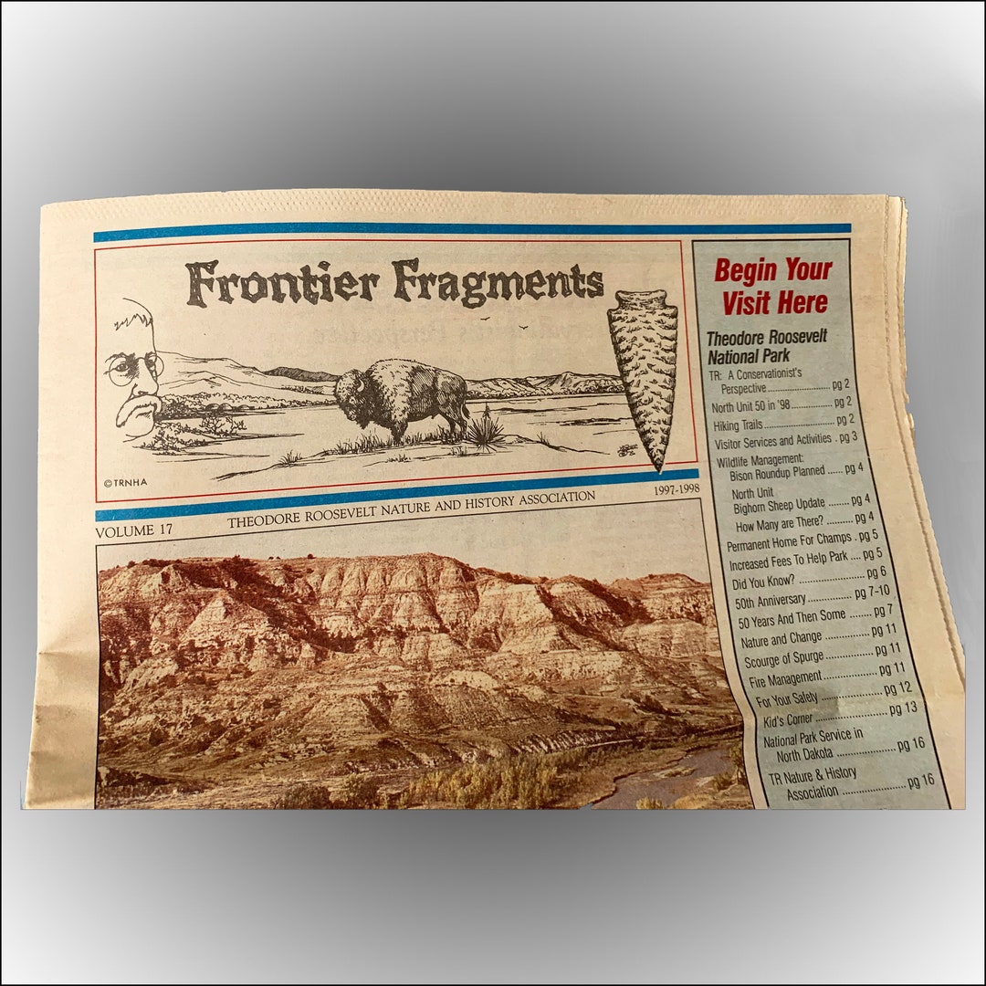 Theodore Roosevelt National Park 1990s Newspaper - Etsy
