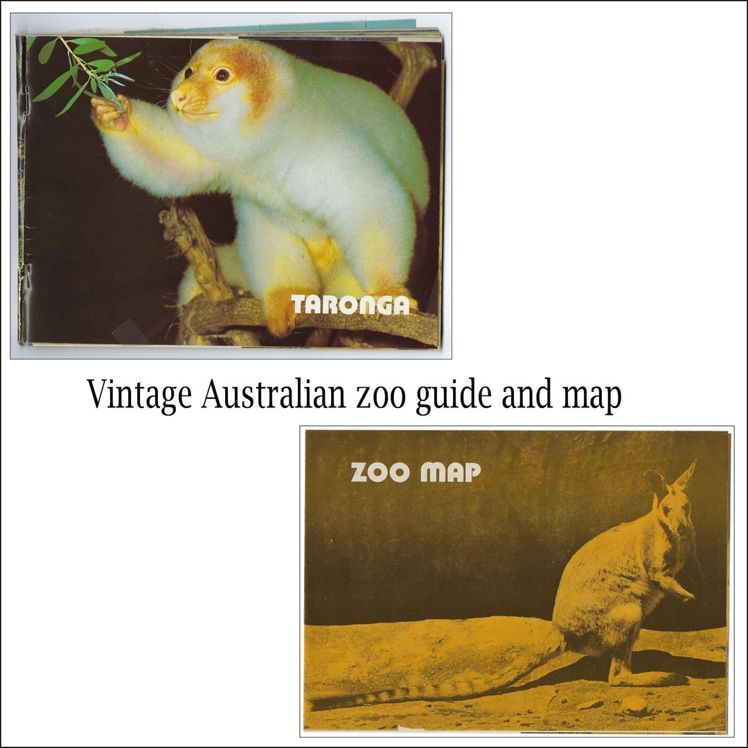 Taronga Zoo Vintage Australia 1970s Guide and Map - Etsy