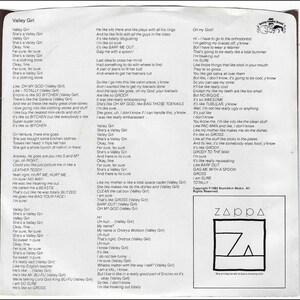 Frank and Moon Zappa 1982 Valley Girl 45 Record - Etsy