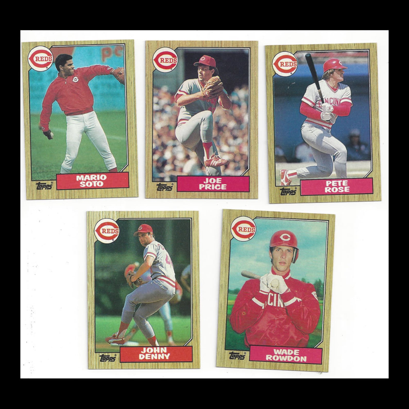 Cincinnati Reds 1987 Topps Baseball Cards including Pete Rose | Etsy