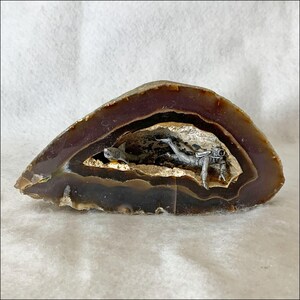 Large Geode Half With Pewter Scuba Diver and Shark - Etsy