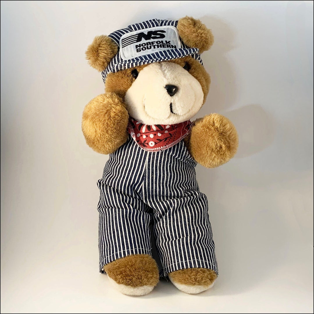 Train Engineer Vintage Teddy Bear - Etsy