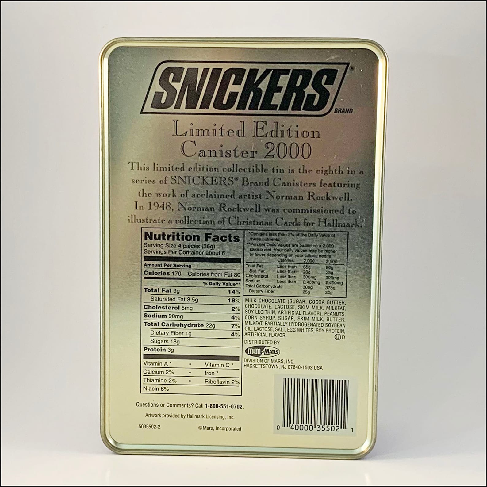Snickers 2000 Norman Rockwell Christmas Tin - Etsy