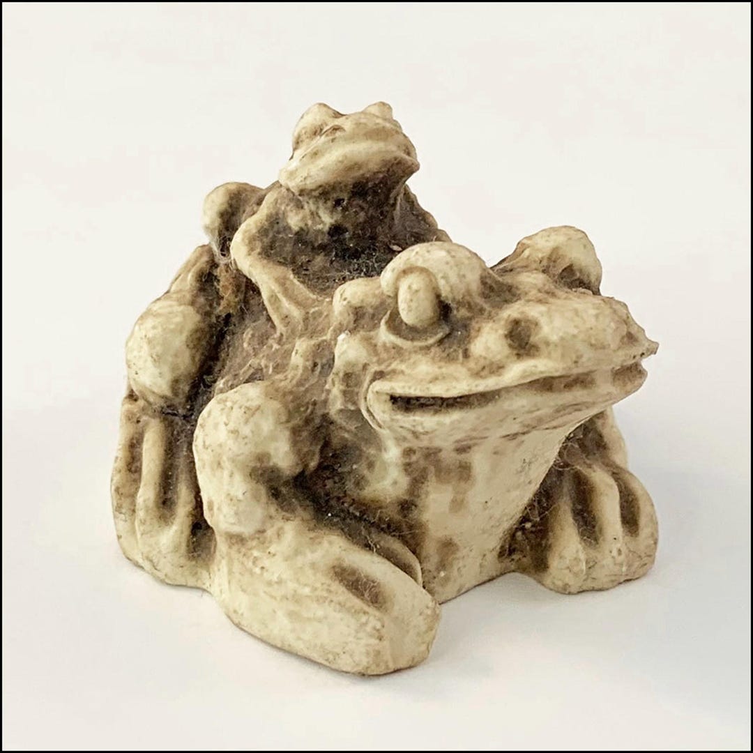 Miniature Frogs Vintage Bone Figure - Etsy
