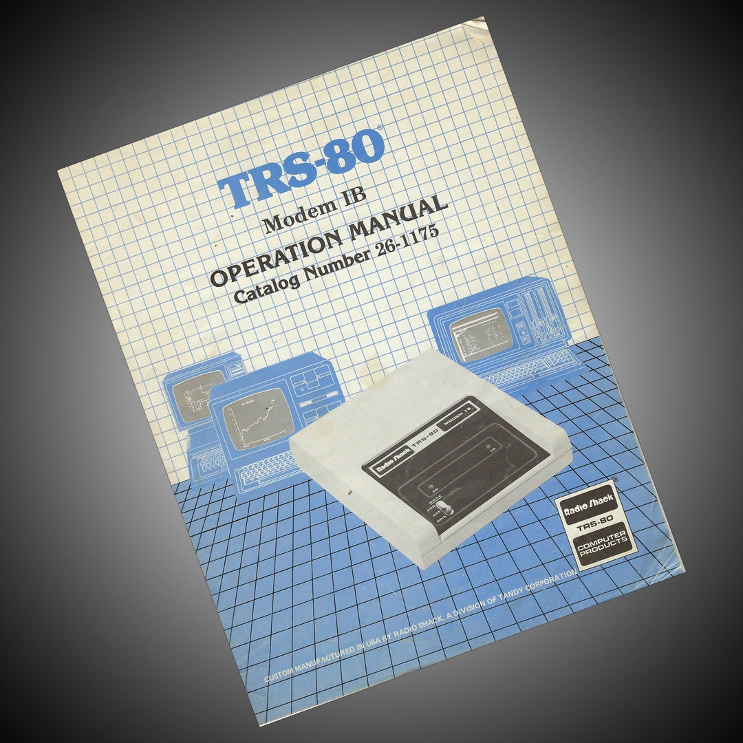TRS-80 Modem IB Operation Manual 1984 Radio Shack - Etsy