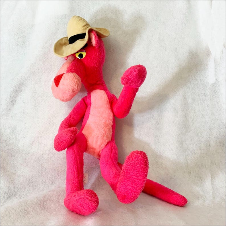 Vintage Pink Panther Poseable Stuffed Animal 20” - Etsy