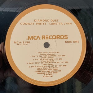 Conway Twitty Loretta Lynn Diamond Duet 1979 Record Album - Etsy
