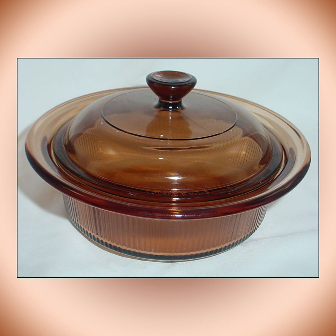 Visions Corning Cookware Amber Wide Rim Casserole V-30-B With - Etsy