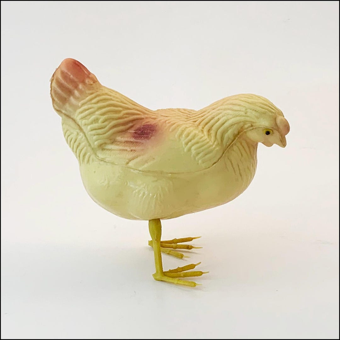 Vintage Hard Plastic Chicken Hen - Etsy
