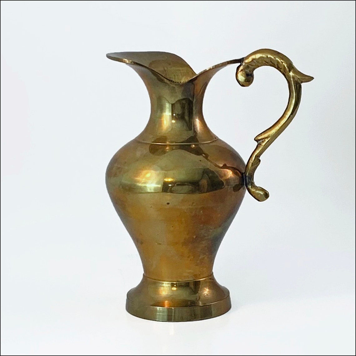 Vintage Brass Pitcher - Etsy