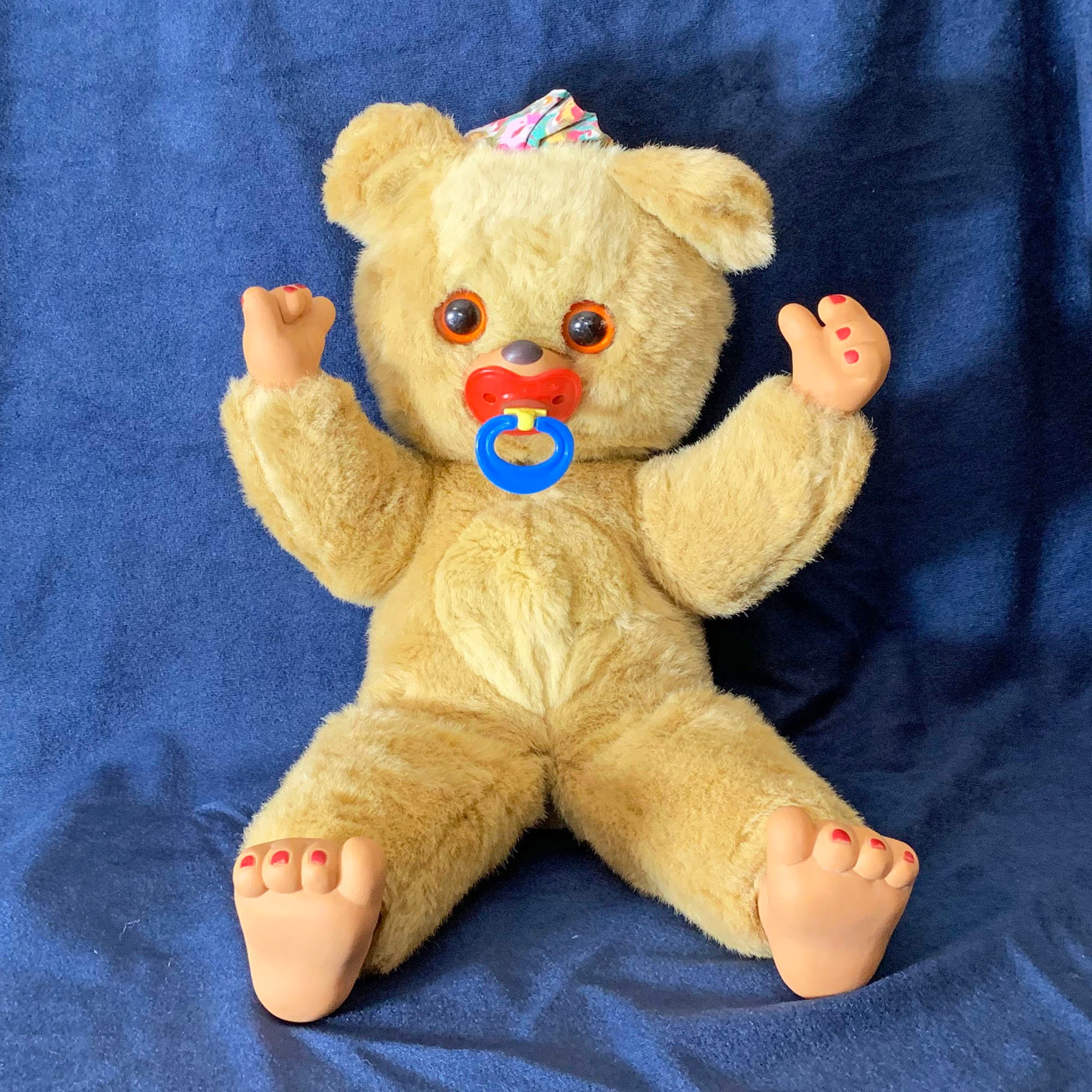 Teddy Bear With Pacifier Vintage Kids of America Stuffed Animal 18” - Etsy