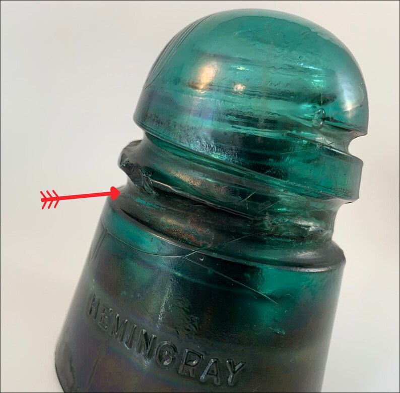 Hemingray Vintage Glass Threaded Insulator AS IS - Etsy