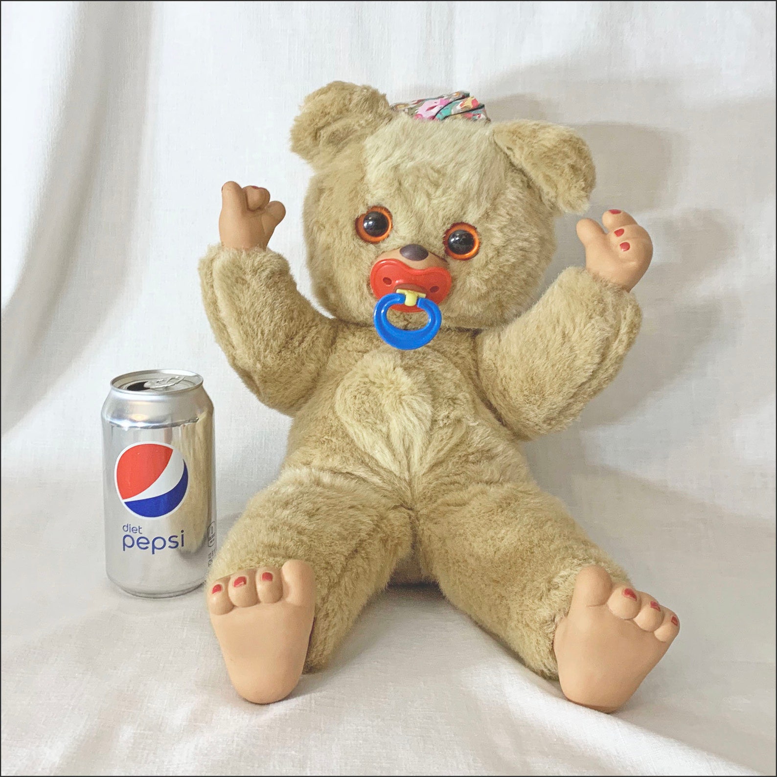 Teddy Bear with Pacifier Vintage Kids of America Stuffed | Etsy