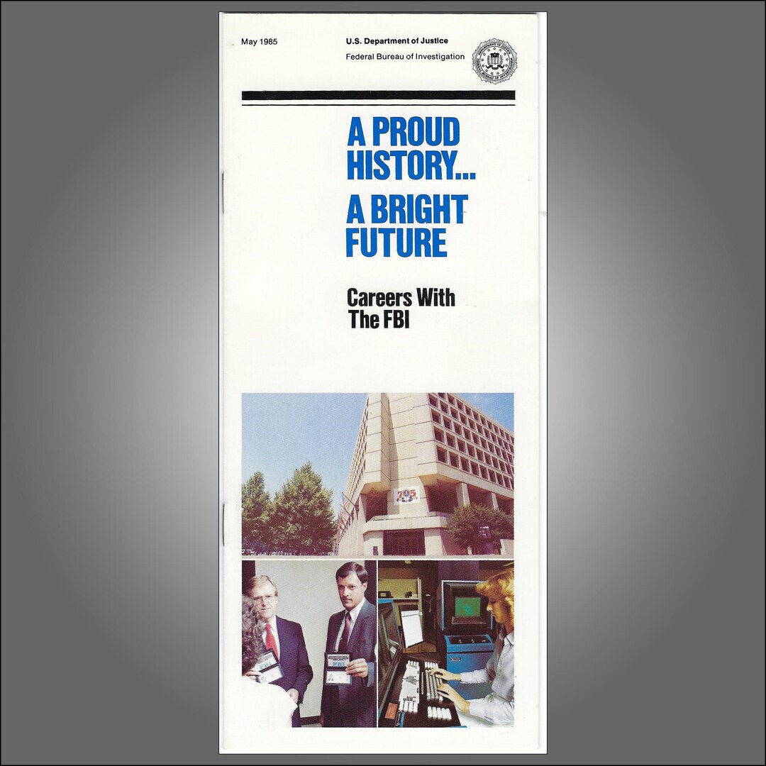 Careers With the FBI 1985 Pamphlet - Etsy