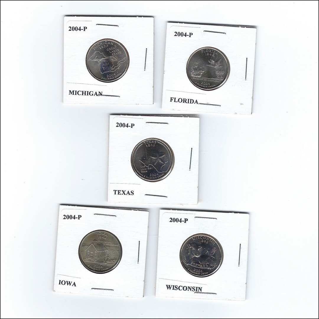 State Quarters 2004-P Uncirculated 5 Pc - Etsy