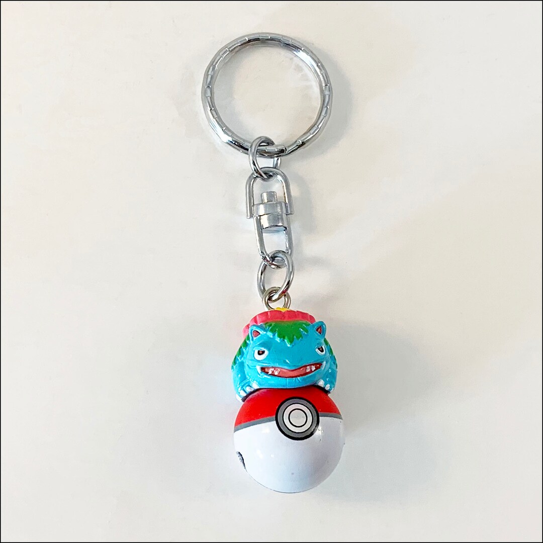 Pokemon Venusaur With Pokeball Jingle Bell Vintage Key Chain - Etsy