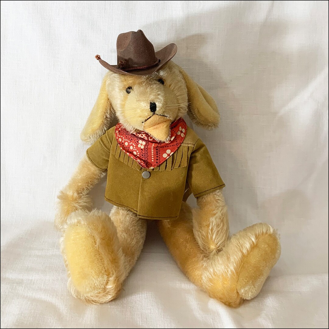 Vintage Grisly Mohair Cowboy Rabbit 16 - Etsy