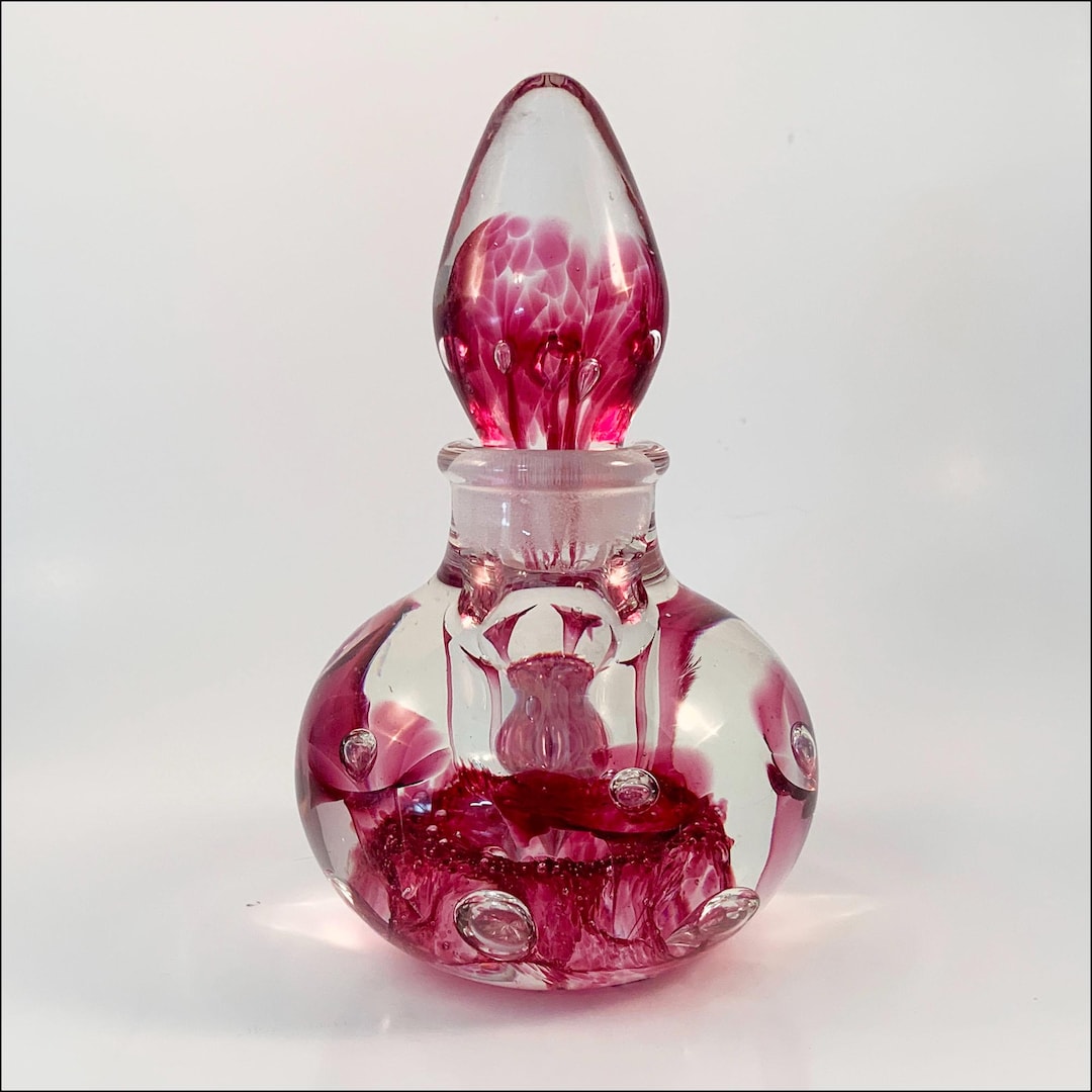 Vintage Joe Rice St Clair Glass Perfume Bottle Paperweight, Chipped ...