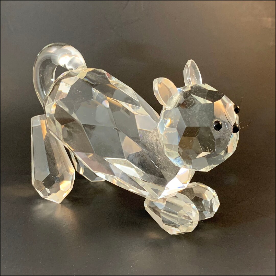 Shannon Crystal Vintage Cat Figurine - Etsy