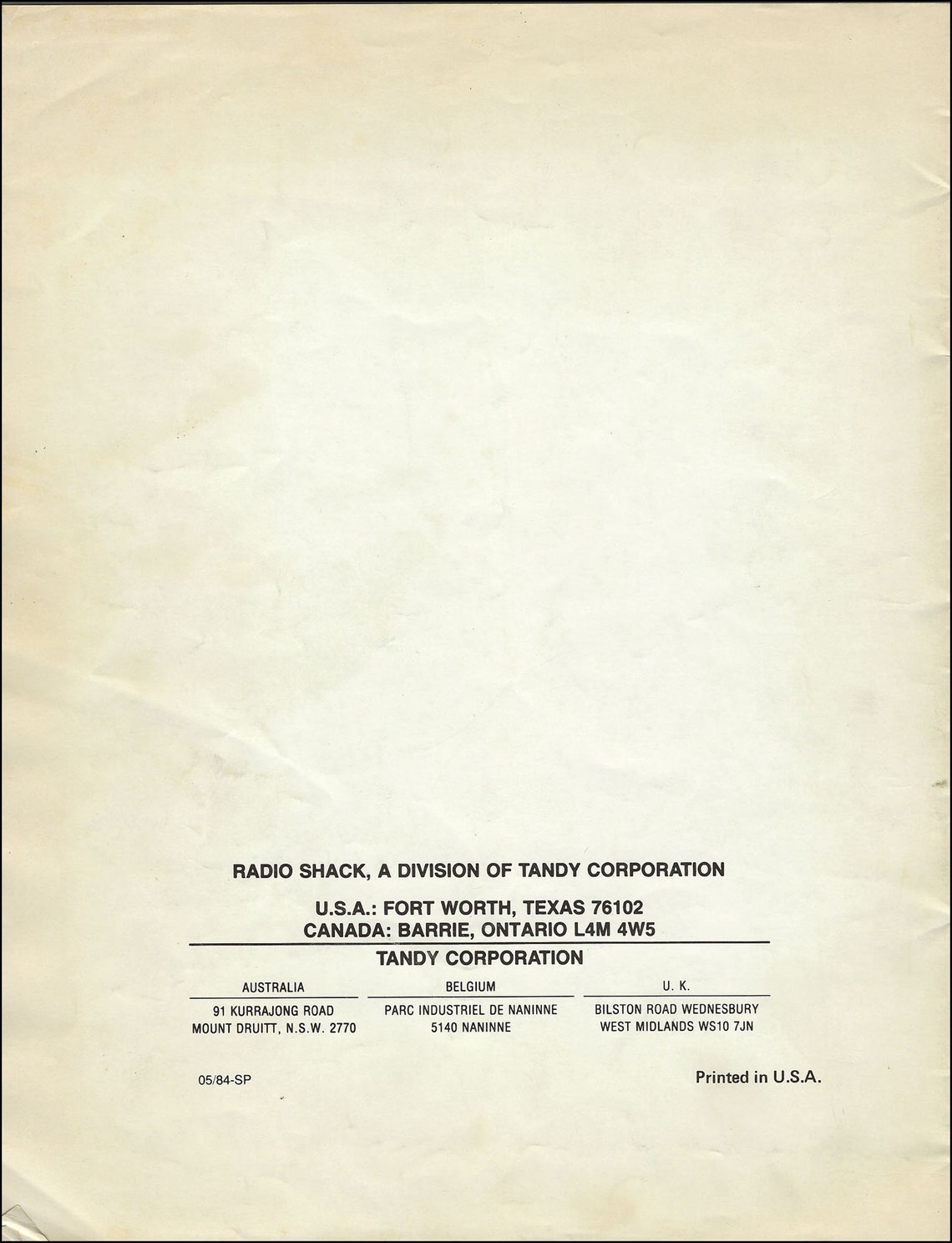 TRS-80 Modem IB Operation Manual 1984 Radio Shack - Etsy