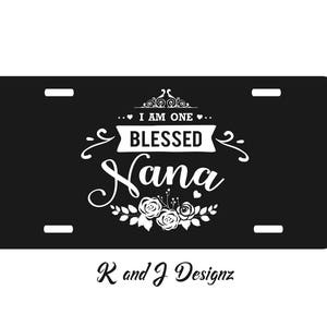 Nana Gift, Blessed Nana Car Tag, Blessed Nana License Plate, New Car ...