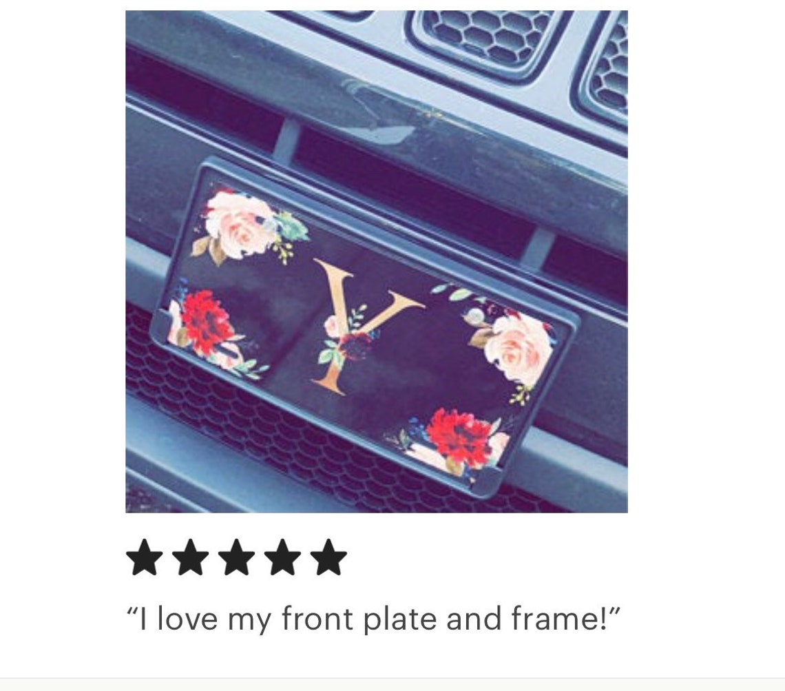 License Plate Frame Front License Plate Girly Car Accessory | Etsy