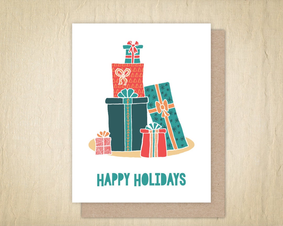 Happy Holidays, Holiday Card, Christmas Card, Holiday Greeting Card ...