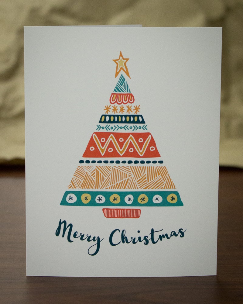 Merry Christmas Christmas Card Holiday Greeting Cards - Etsy