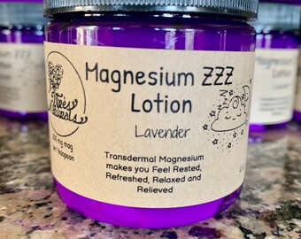 Magnesium Cream 8 Oz./lotion/soothing Body Lotion/whipped Magnesium ...