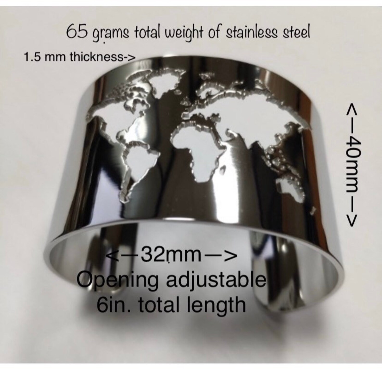 World Map World Traveler Bangle Bracelet BY Tresnaturals très - Etsy