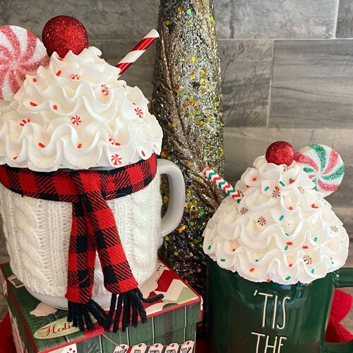 Gingerbread Faux Whip Cream Mug Topper Boy or Girl Fits - Etsy