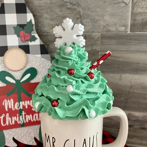 Christmas Holiday Mug Topper Christmas Mug Topper Whipped Cream Mug ...