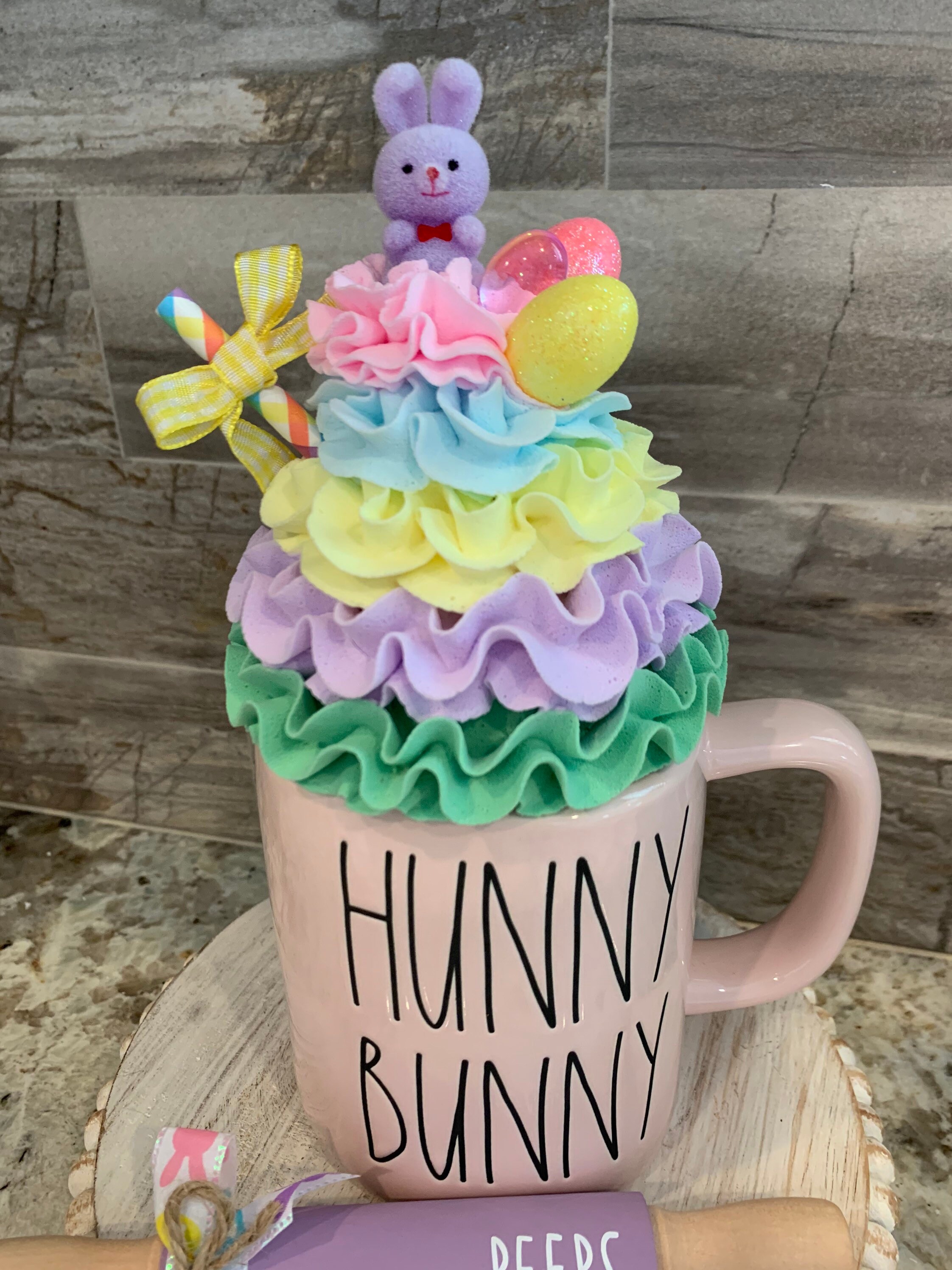 Easter Rae Dunn or Regular Size Mug Topper With Multi Layer | Etsy
