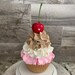 Set of 3 Neapolitan Faux Whip Cream Cupcakes Tiered Tray Decor Dessert ...